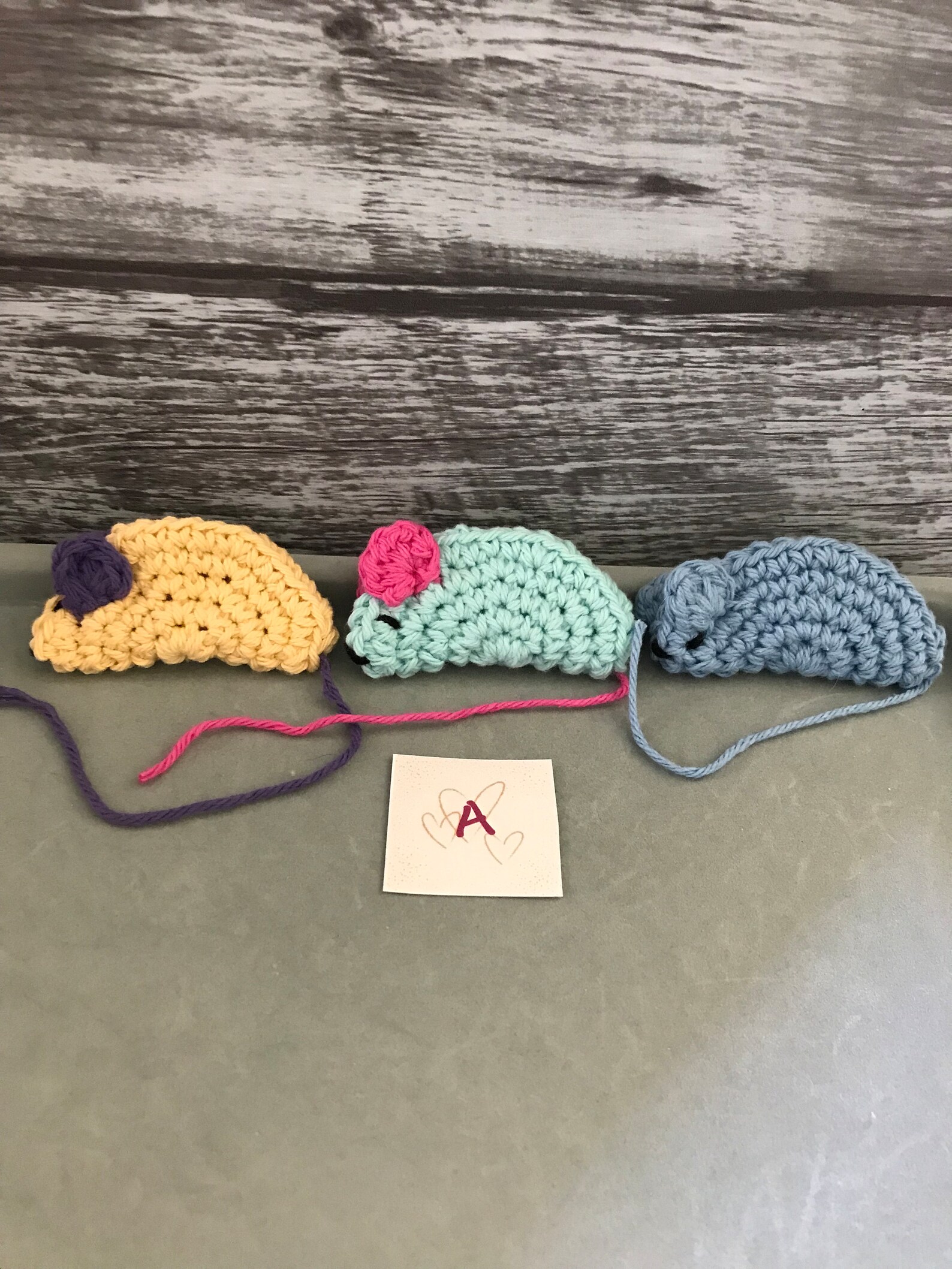 Crochet Mouse cat Toys Set of 3 Choose Colors - Etsy
