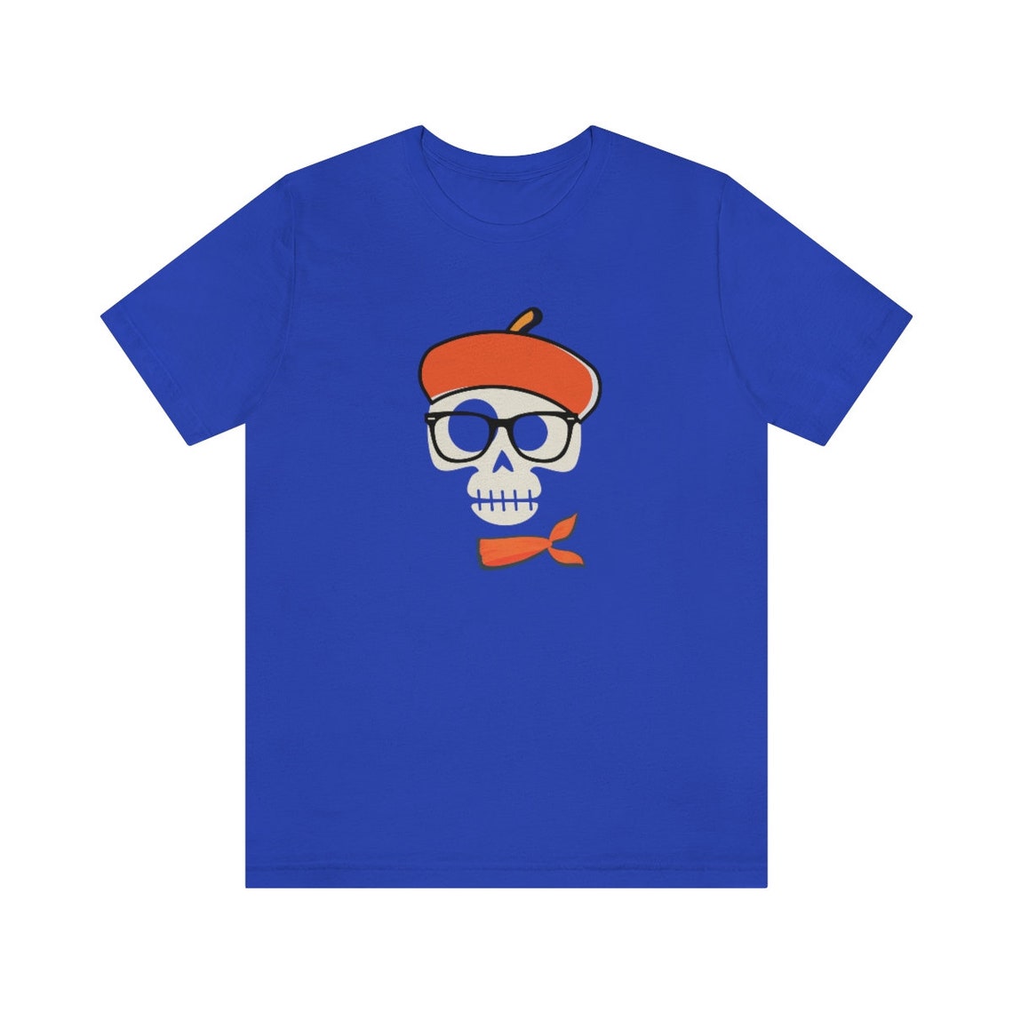Skeleton Girl Beret Tee Unisex Jersey Short Sleeve Tee - Etsy