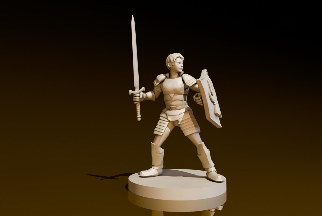 Female Paladin | DND Miniatures | DND Model | Dungeonguildmerchant | No ...