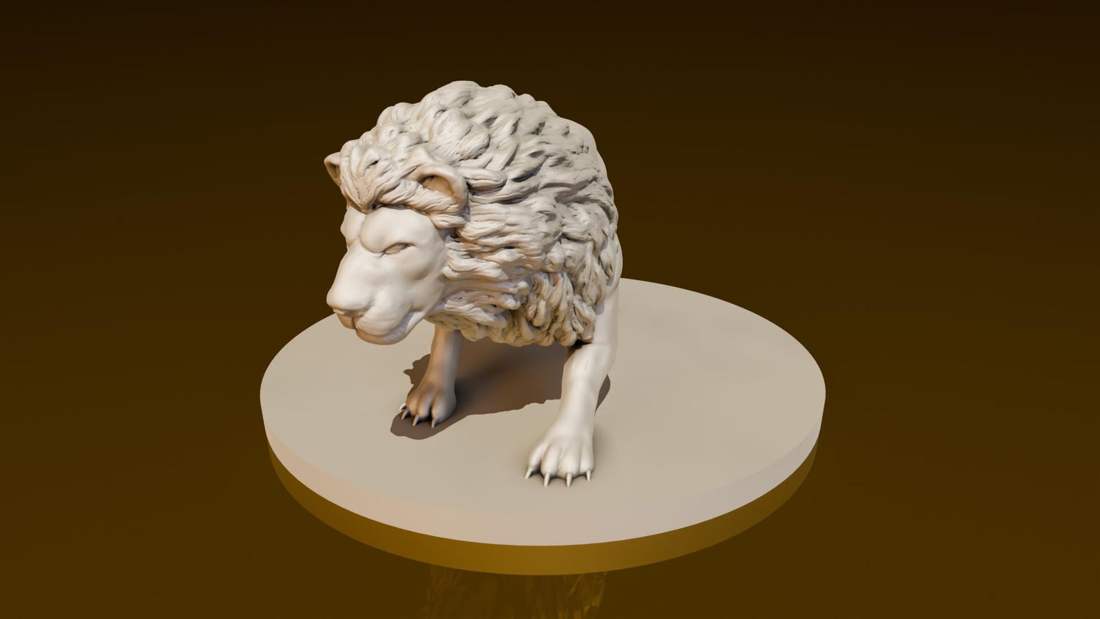Lion Pose 2 | DND Miniatures | DND Model | Dungeonguildmerchant | No ...