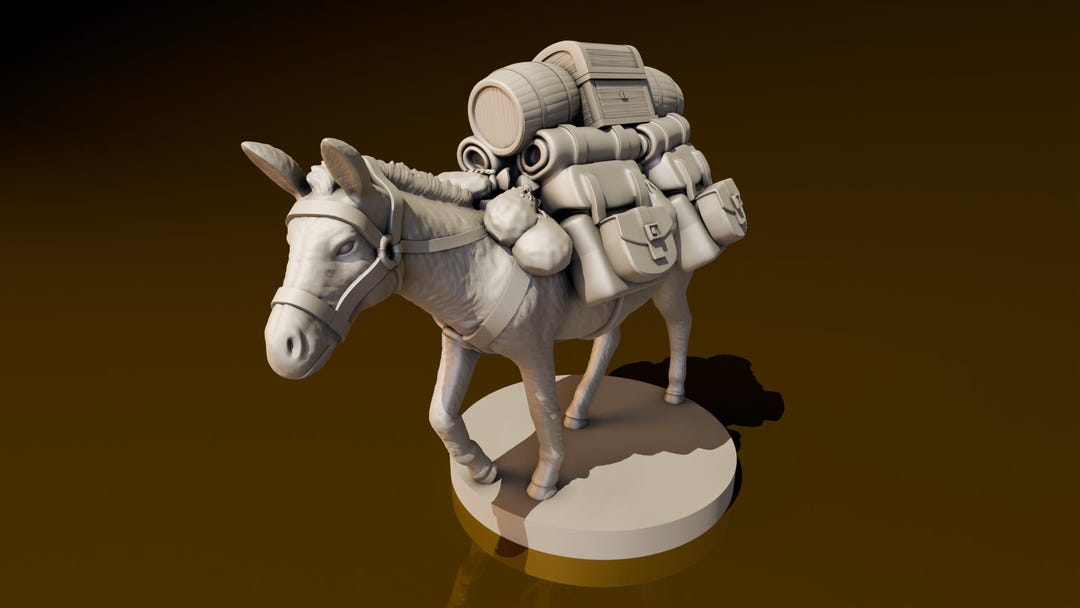 Pack Mule | DND Miniatures | DND Model | Dungeonguildmerchant | No ...