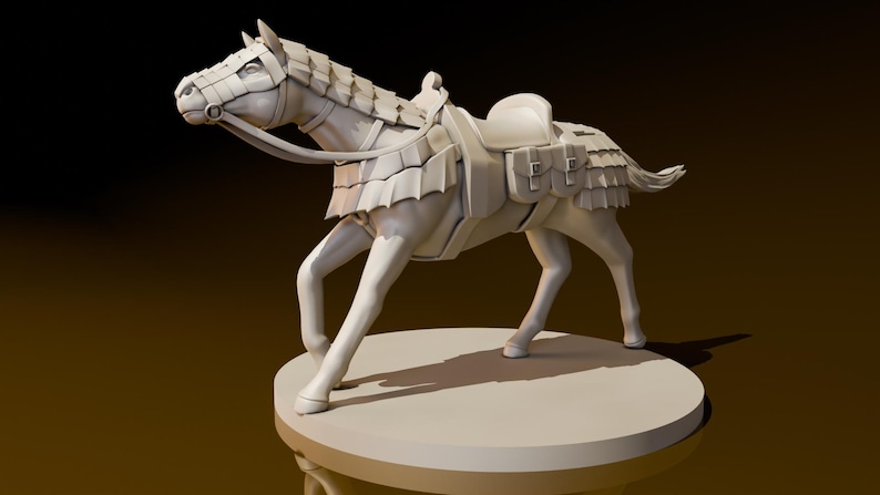 Warhorse Armored Mount | DND Miniatures | DND Model ...