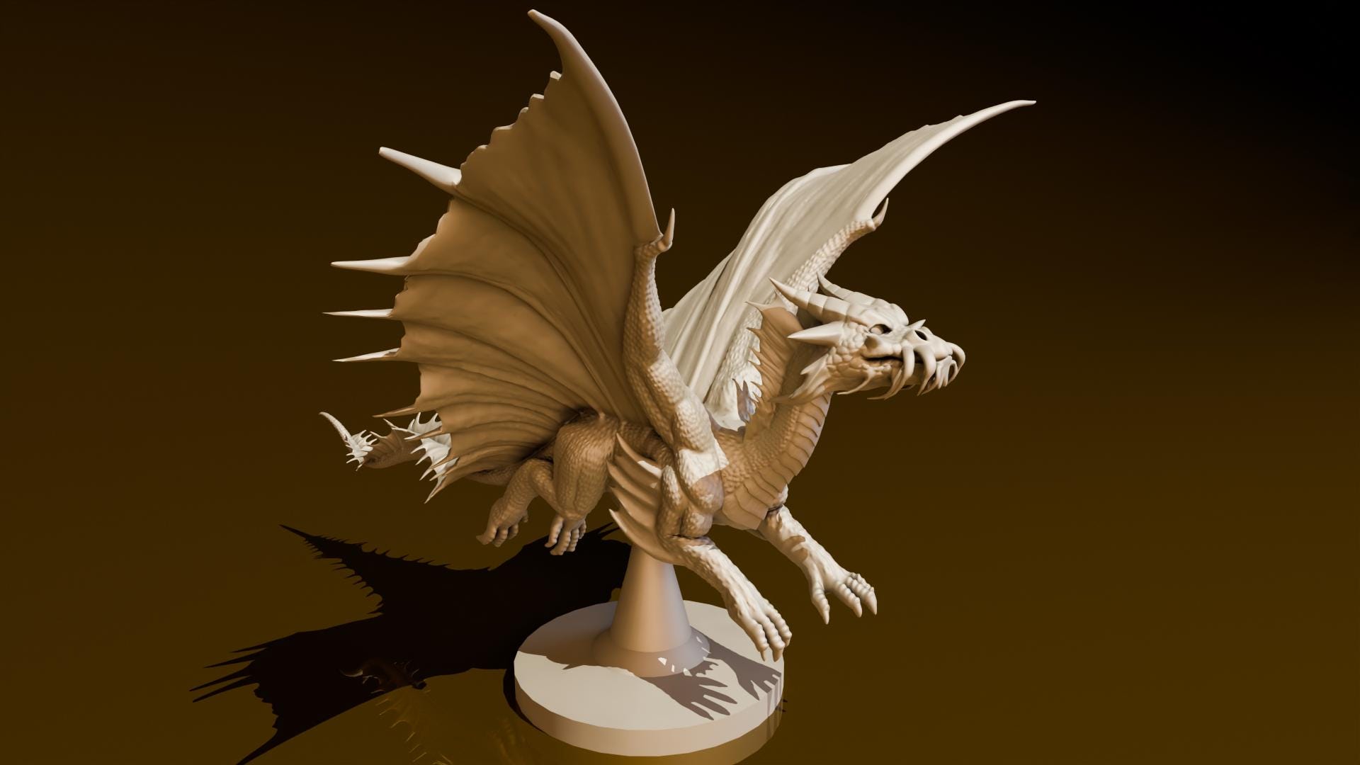 Gold Dragon Wyrmling Flying | DND Miniatures | DND Model ...