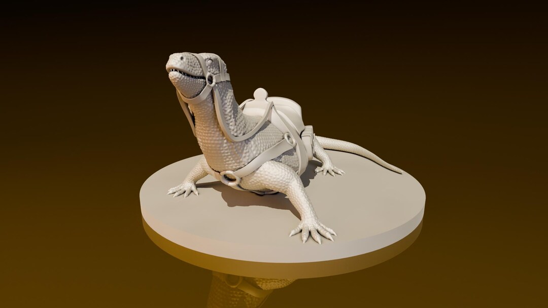 Giant Lizard Mount | DND Miniatures | DND Model | Dungeonguildmerchant | No Assembly Required ...