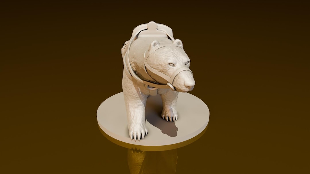 Polar Bear With Saddle | DND Miniatures | DND Model ...