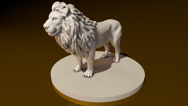 Lion | DND Miniatures | DND Model | Dungeonguildmerchant | No Assembly ...