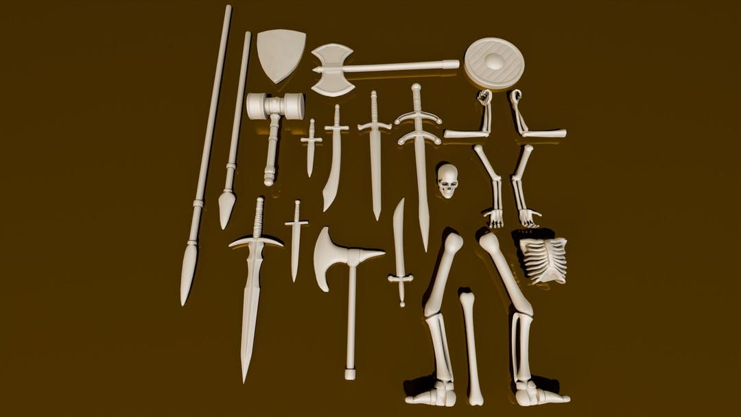 Bones & Weapons Scatter Kit | DND Miniatures | DND Model ...