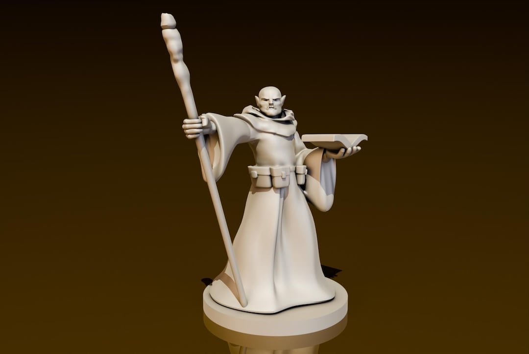 Half Orc Wizard | DND Miniatures | DND Model | Dungeonguildmerchant ...