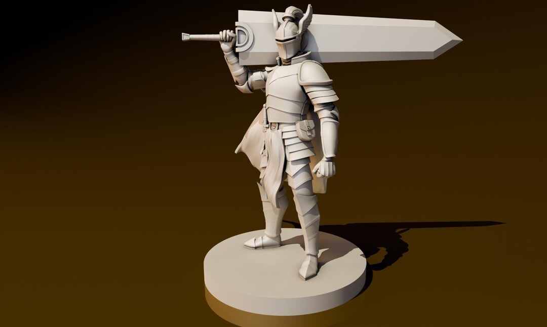 Human Male Paladin 3 Greatsword | DND Miniatures | DND Model ...