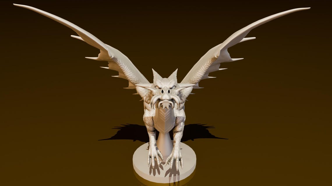 Gold Dragon Wyrmling Flying | DND Miniatures | DND Model ...