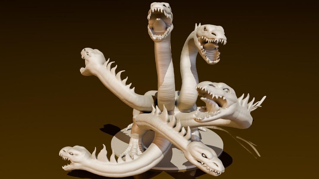 Hydra | DND Miniatures | DND Model | Dungeonguildmerchant | No Assembly ...