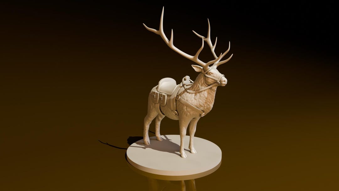 Elk Mount | DND Miniatures | DND Model | Dungeonguildmerchant | 32mm ...