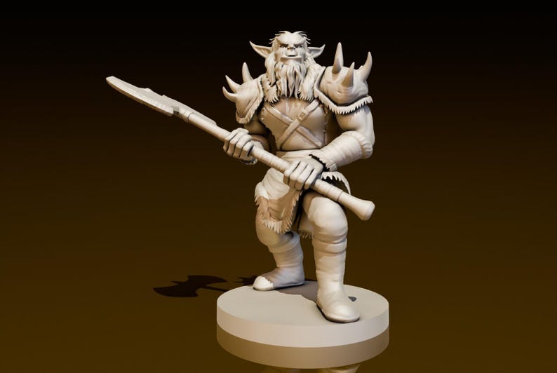 Bugbear Barbarian | DND Miniatures | DND Model | Dungeonguildmerchant ...