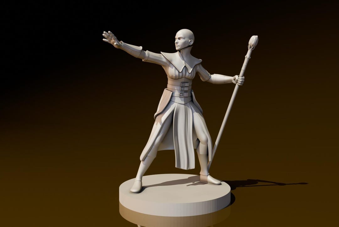 Human Female Wizard 2 Bald | DND Miniatures | DND Model ...
