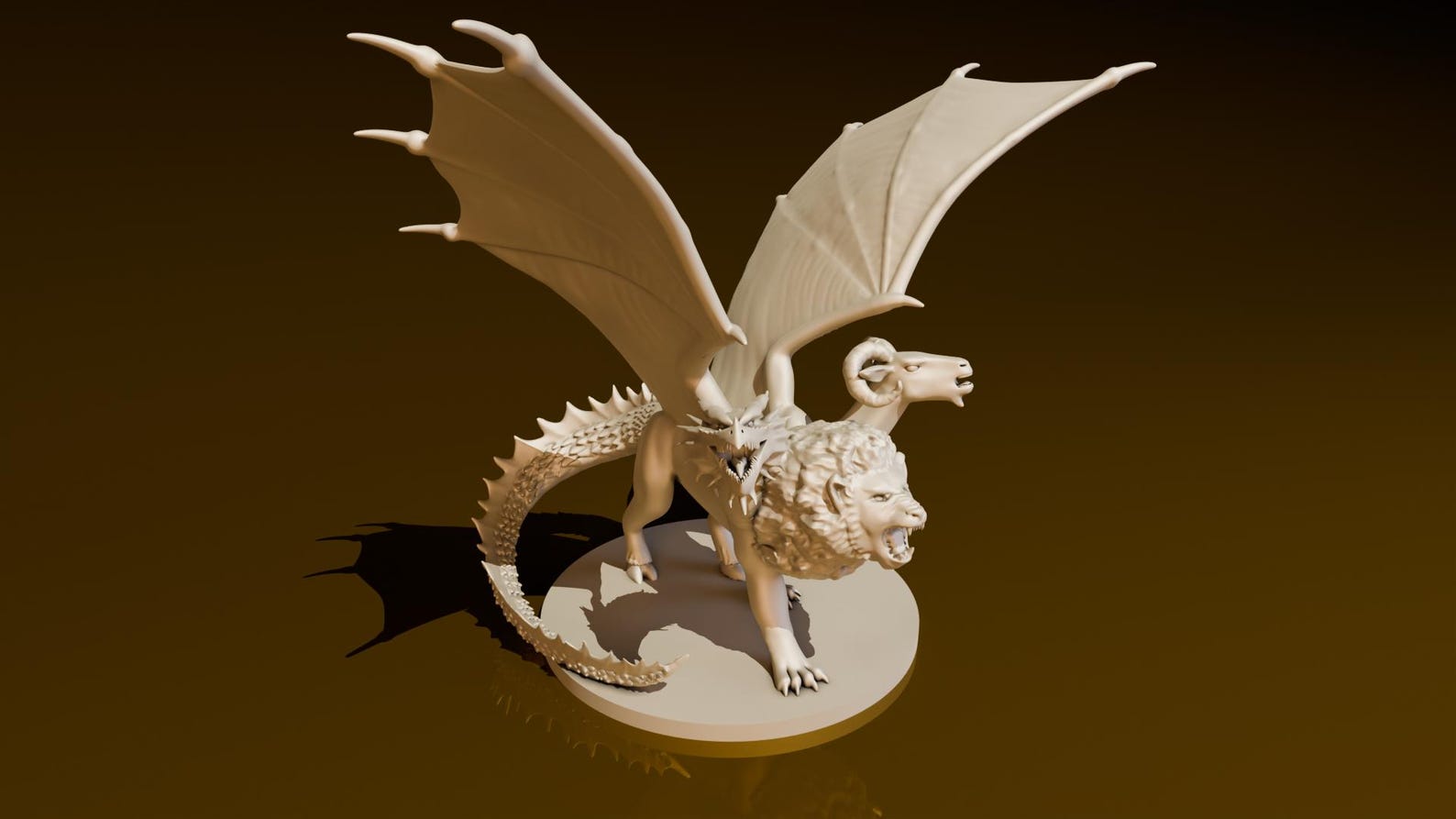 Chimera | DND Miniatures | DND Model | Dungeonguildmerchant | No ...