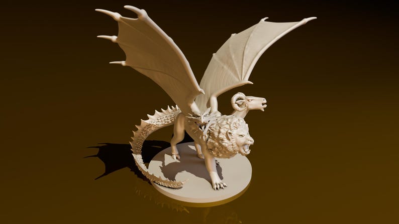 Chimera | DND Miniatures | DND Model | Dungeonguildmerchant | No ...