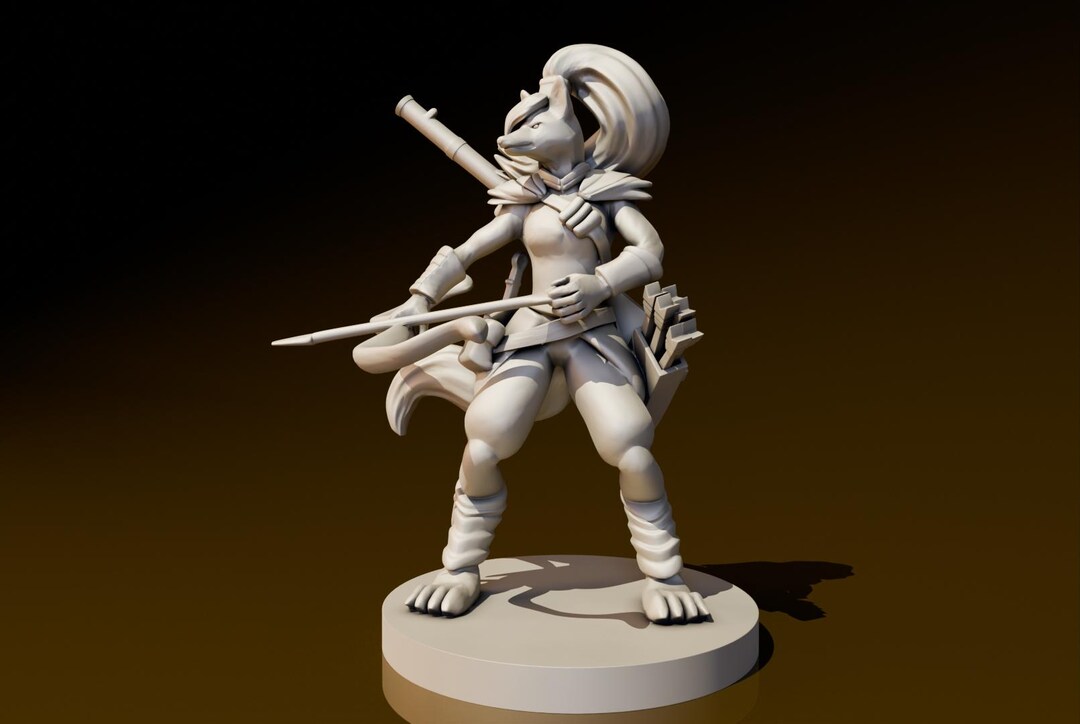 Kitsune Ranger | DND Miniatures | DND Model | Dungeonguildmerchant | No ...