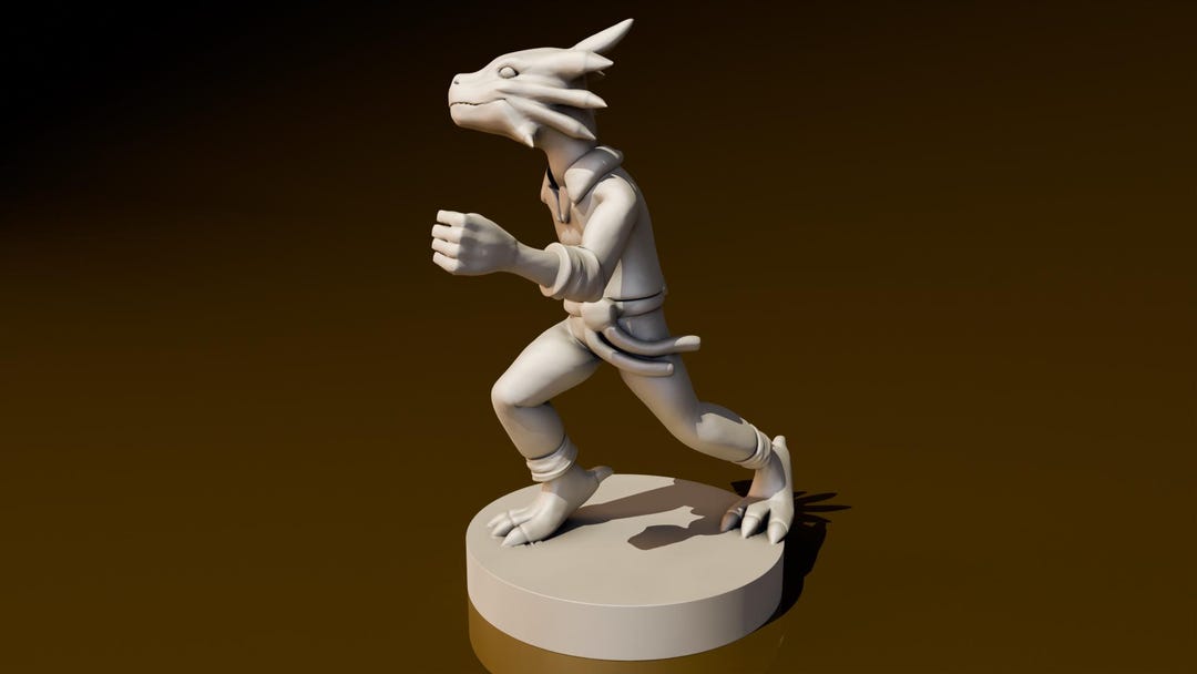 Dragonborn Child Running | DND Miniatures | DND Model ...