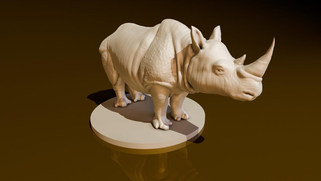 Rhino | DND Miniatures | DND Model | Dungeonguildmerchant | No Assembly ...