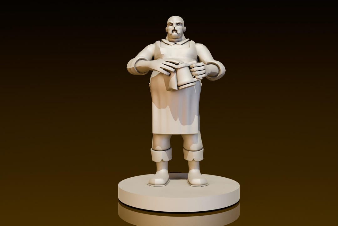 Tavern Barkeep | DND Miniatures | DND Model | Dungeonguildmerchant | No ...