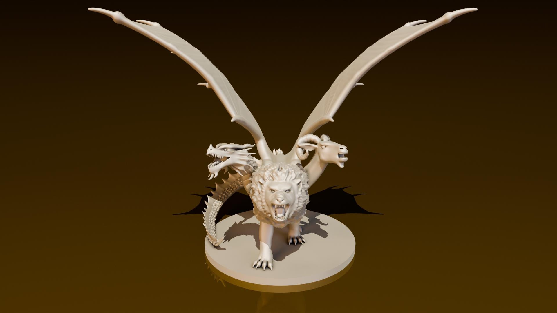 Chimera | DND Miniatures | DND Model | Dungeonguildmerchant | No ...