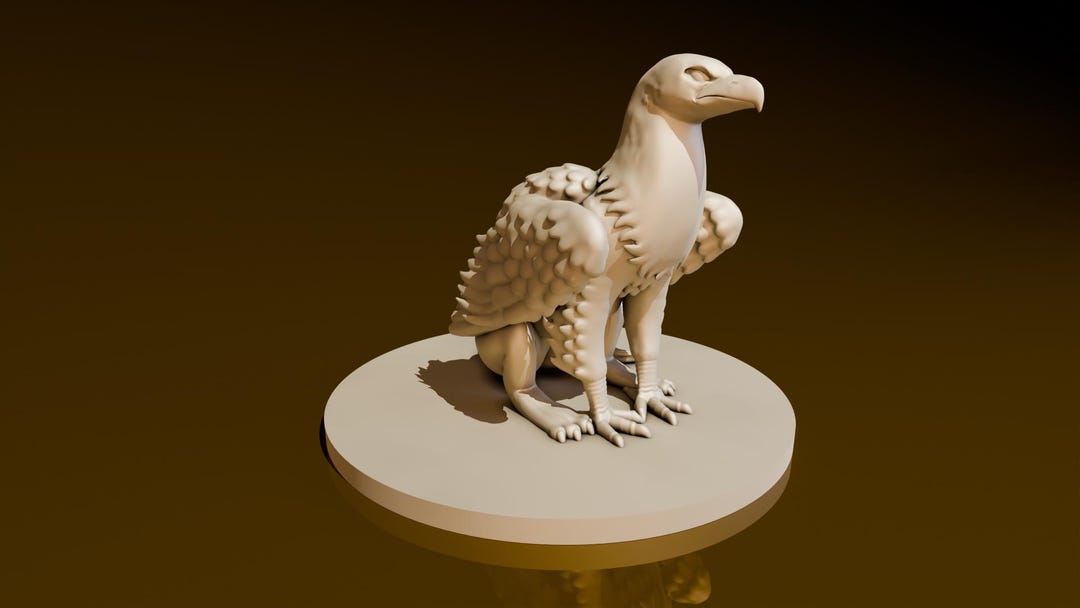 Cartoon Style Sitting Griffon | DND Miniatures | DND Model ...