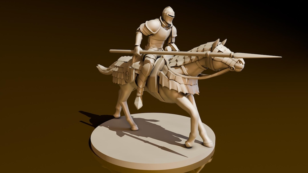 Mounted Knight | DND Miniatures | DND Model | Dungeonguildmerchant ...