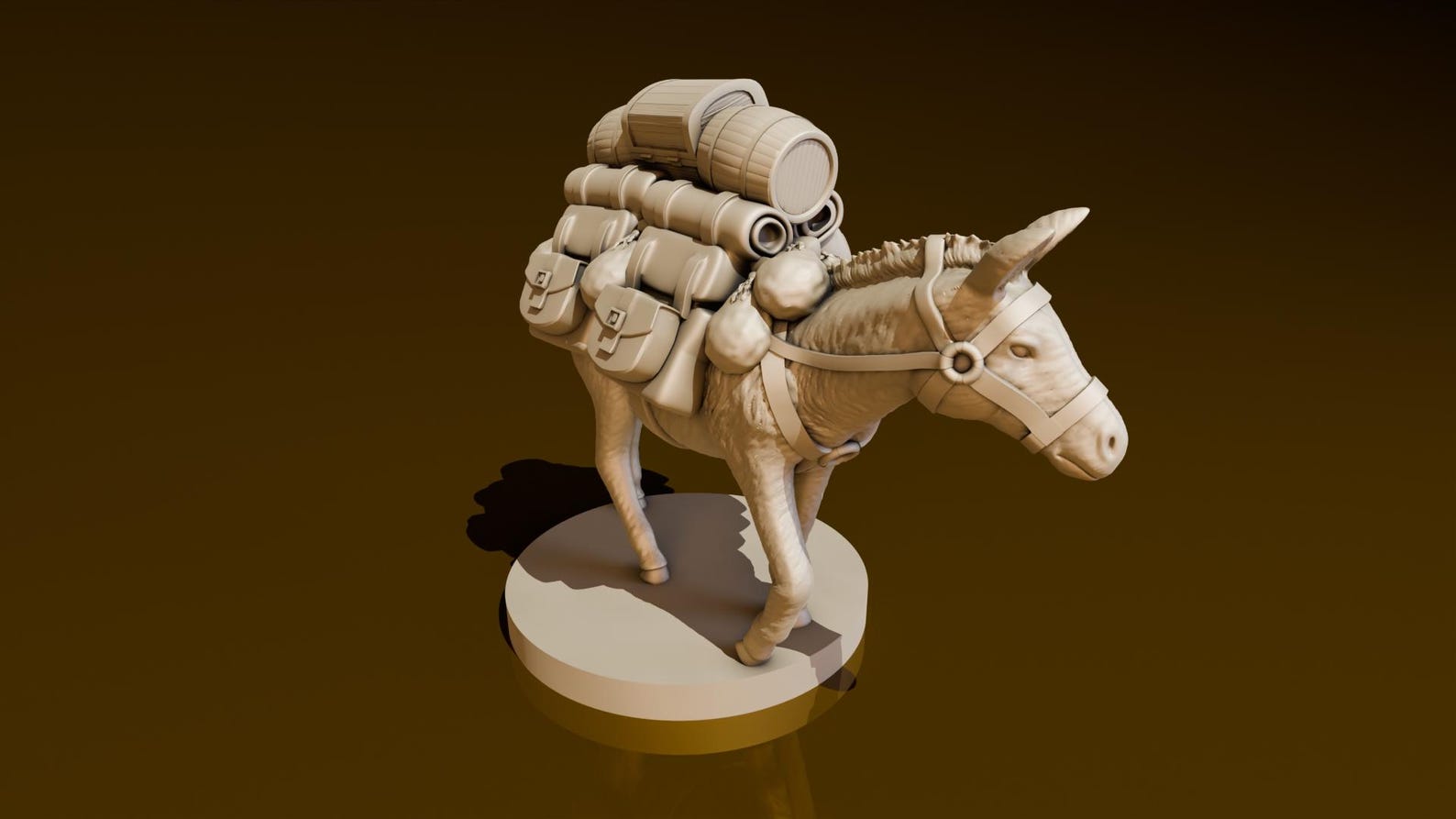 Pack Mule | DND Miniatures | DND Model | Dungeonguildmerchant | No ...