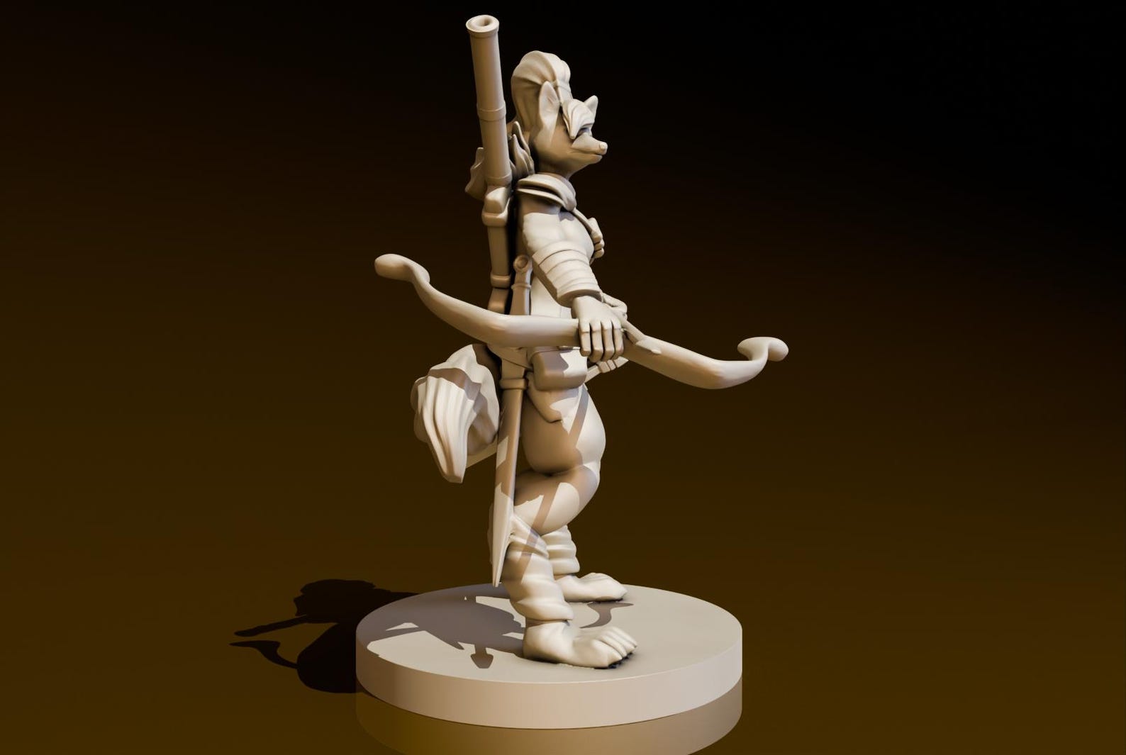 Kitsune Ranger | DND Miniatures | DND Model | Dungeonguildmerchant | No ...
