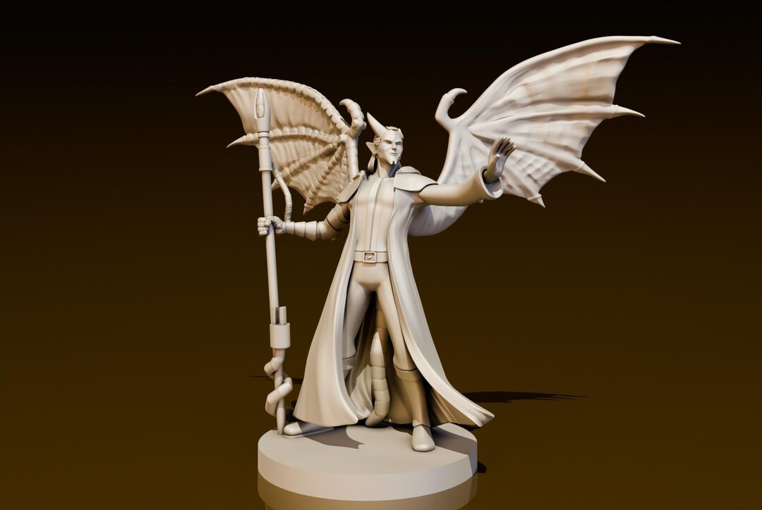 Tiefling Male Warlock Warforged Limbs | DND Miniatures | DND Model ...