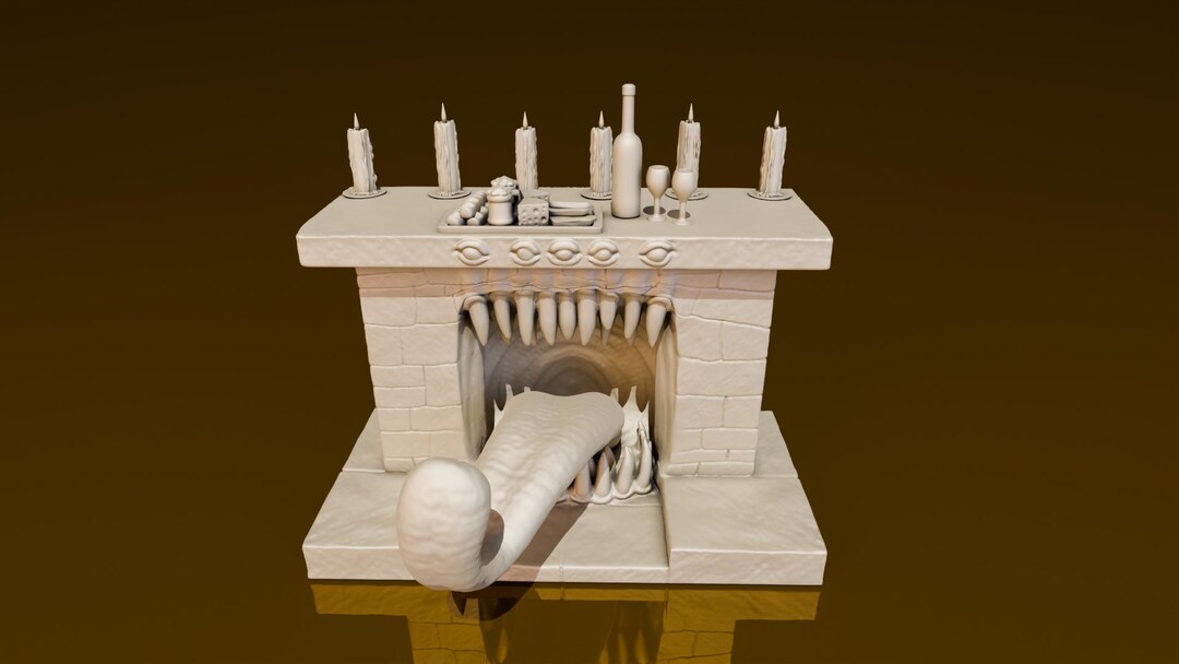 Fireplace Mimic | DND Miniatures | DND Model | Dungeonguildmerchant ...