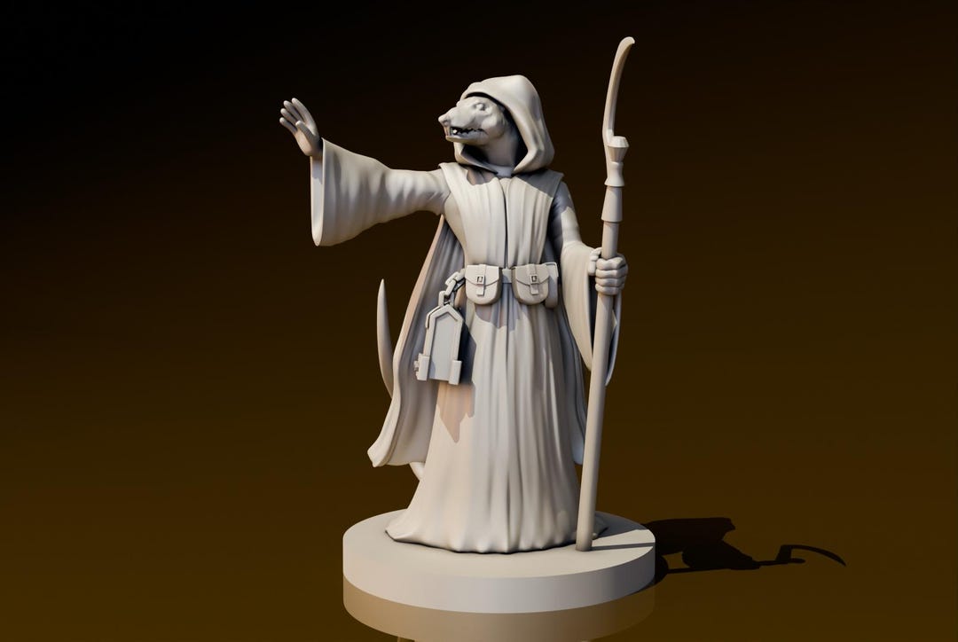 Wererat Wizard | DND Miniatures | DND Model | Dungeonguildmerchant | No ...