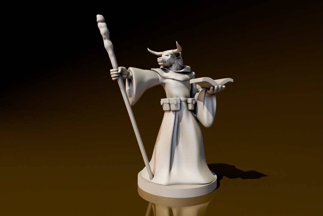 Minotaur Wizard | DND Miniatures | DND Model | Dungeonguildmerchant ...