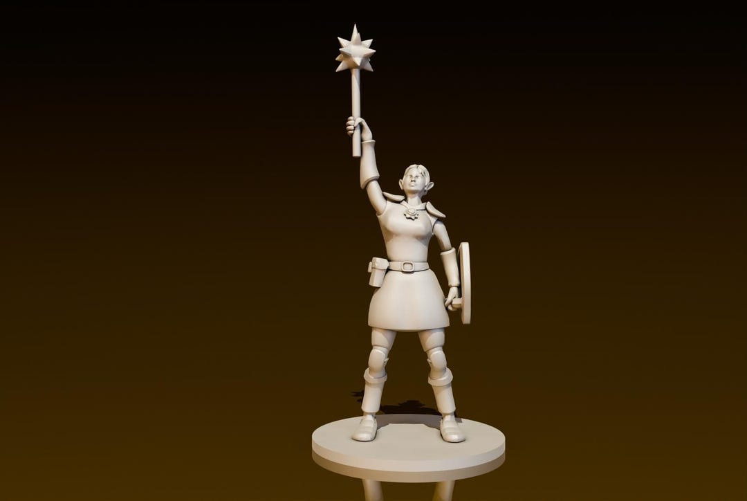 Female Sun Cleric Paladin | DND Miniatures | DND Model ...