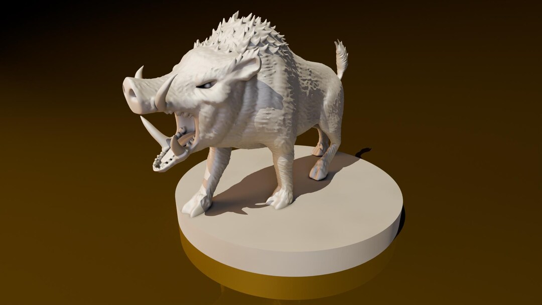 Wild Boar | DND Miniatures | DND Model | Dungeonguildmerchant | No ...