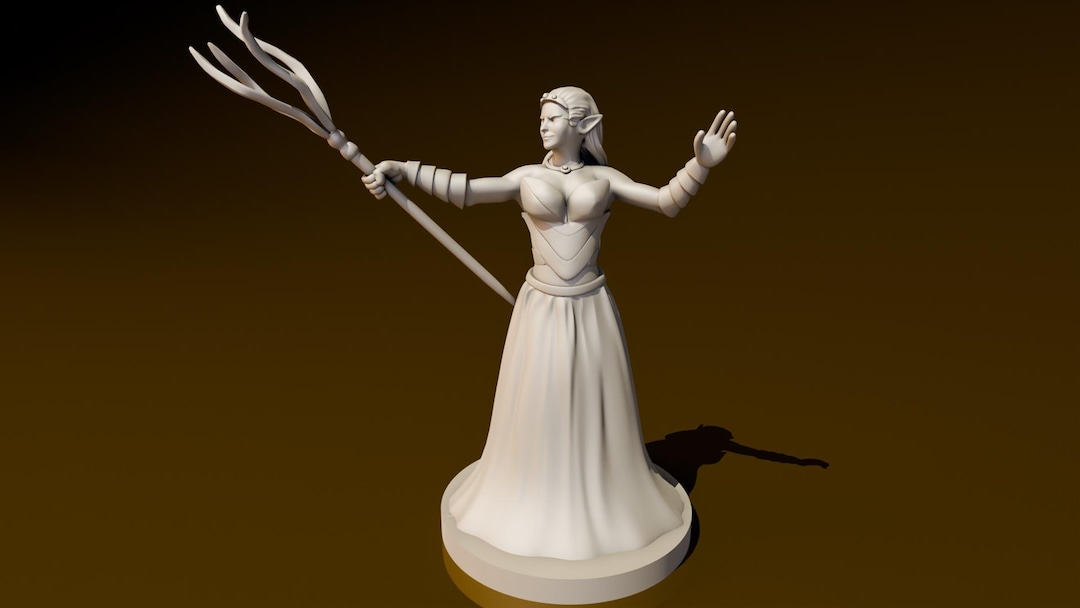 Drow Priestess | DND Miniatures | DND Model | Dungeonguildmerchant | No ...