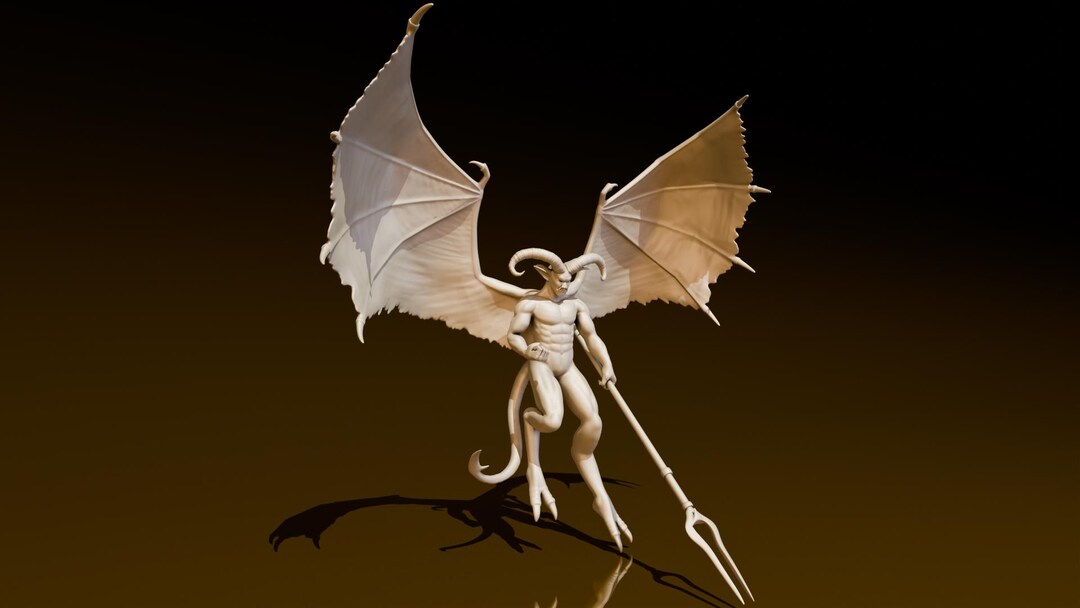 Horned Devil | DND Miniatures | DND Model | Dungeonguildmerchant | 32mm ...