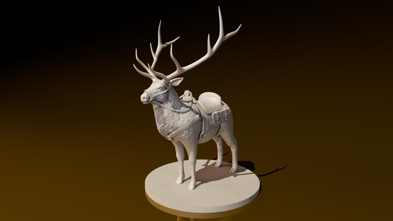 Elk Mount | DND Miniatures | DND Model | Dungeonguildmerchant | No ...