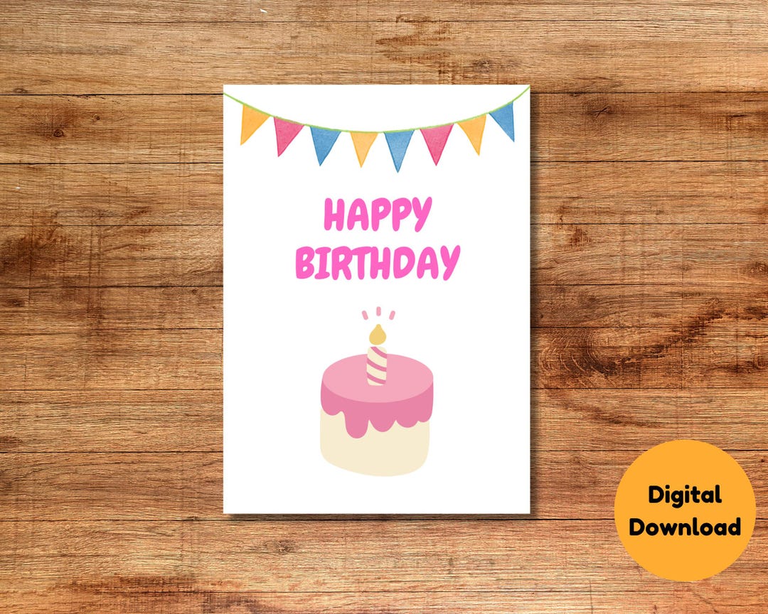 Digital Card - Digital Download - Printable Card - PDF Print at Home ...