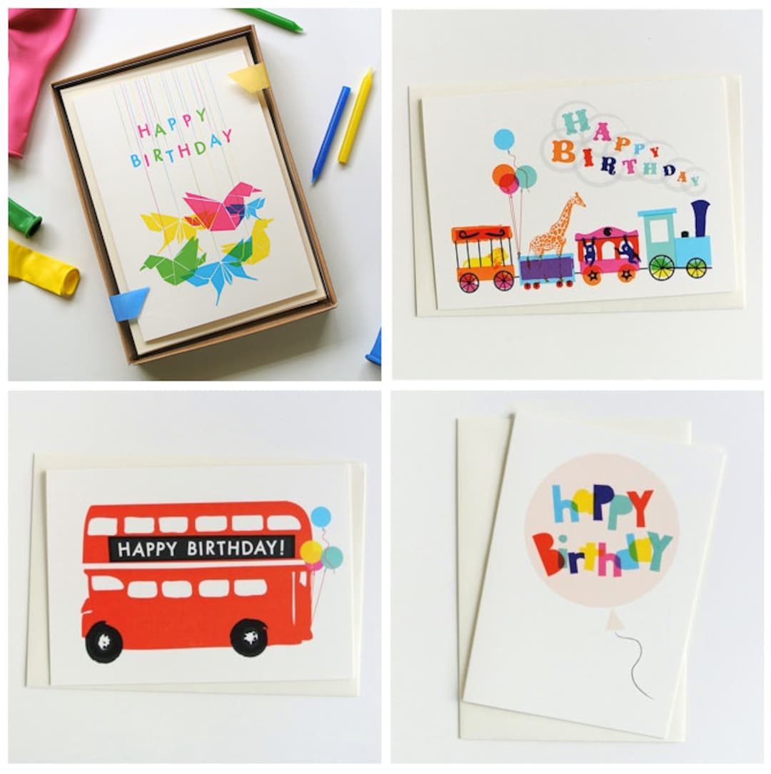 Ruka-ruka Classics Birthday Cards 4 Fabulous Designs to Choose From - Etsy