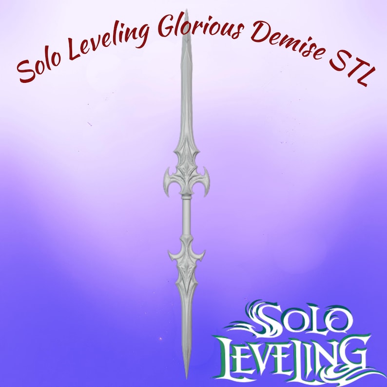 Solo Leveling Razan's Blade STL - 3D Printable Anime Sword Prop Fan Art ...