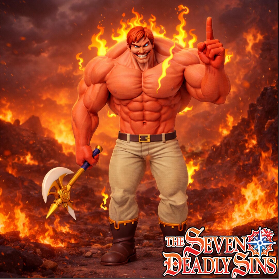 Escanor the One STL - Seven Deadly Sins High Detailed Anime Statue ...