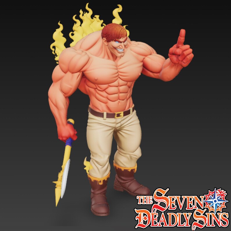 Escanor the One STL - Seven Deadly Sins High Detailed Anime Statue ...