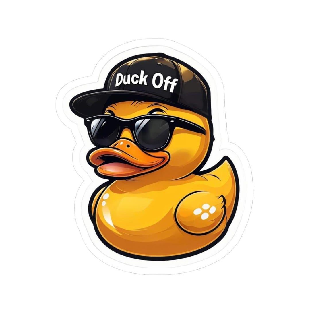 Cool Rubber Duck Kiss-cut Stickers, Fun Laptop Decals, Quirky Home ...