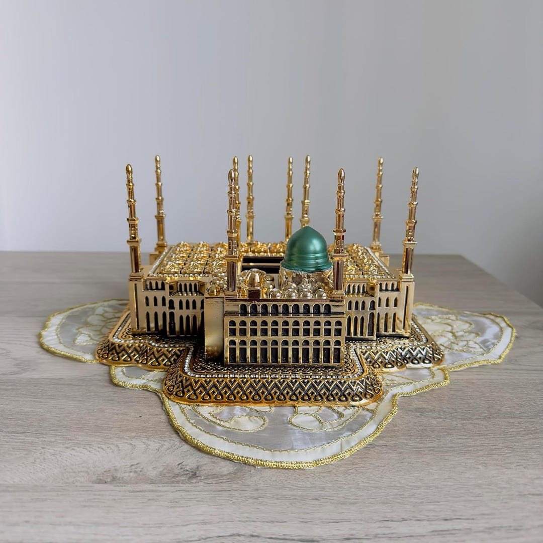 Masjid Nabawi Replica, Islamic Figurine, Islamic Accessory, Mosque ...
