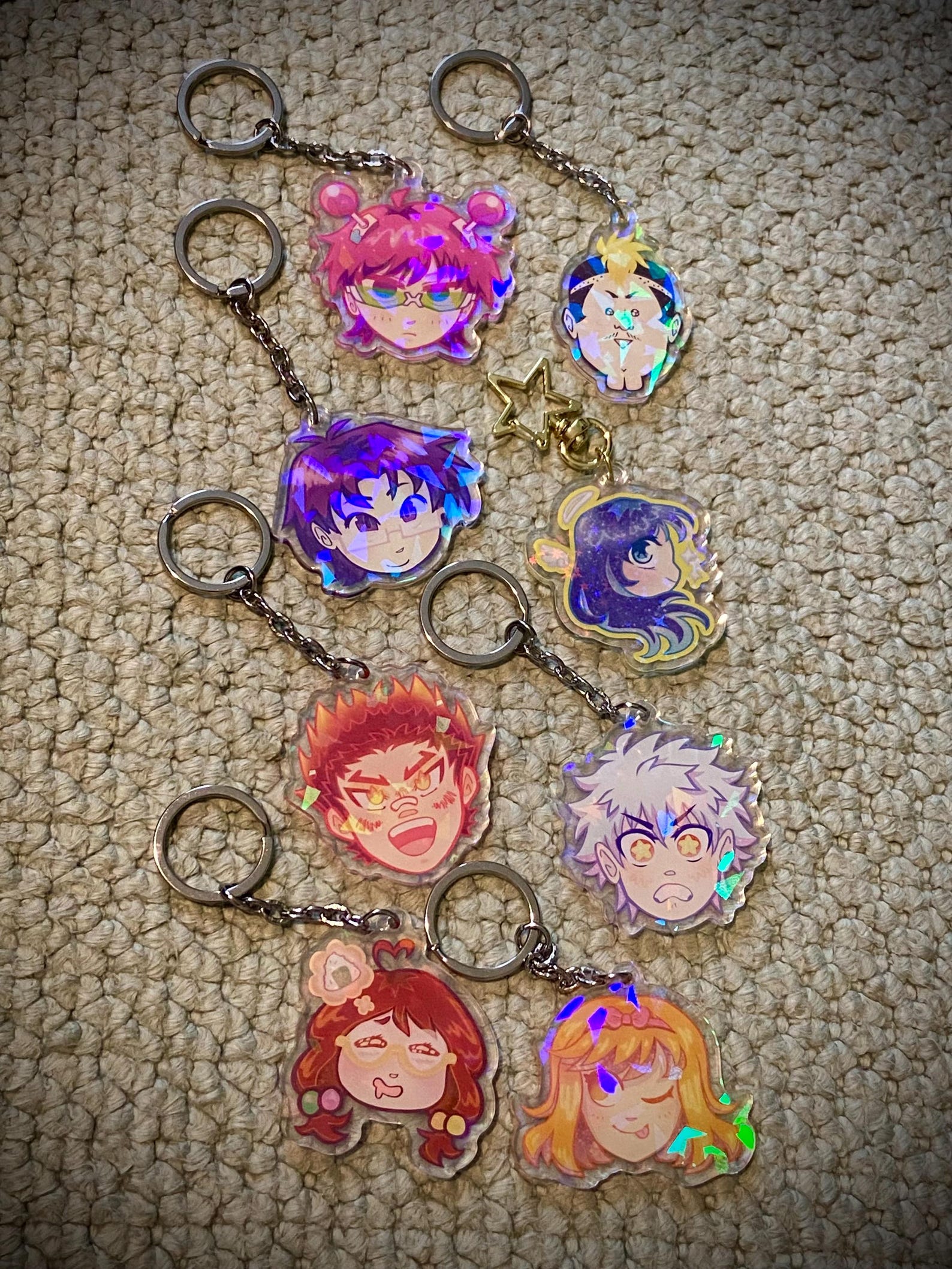 The Disastrous Life of Saiki K & Friends Holographic Keychains! PHASE ...
