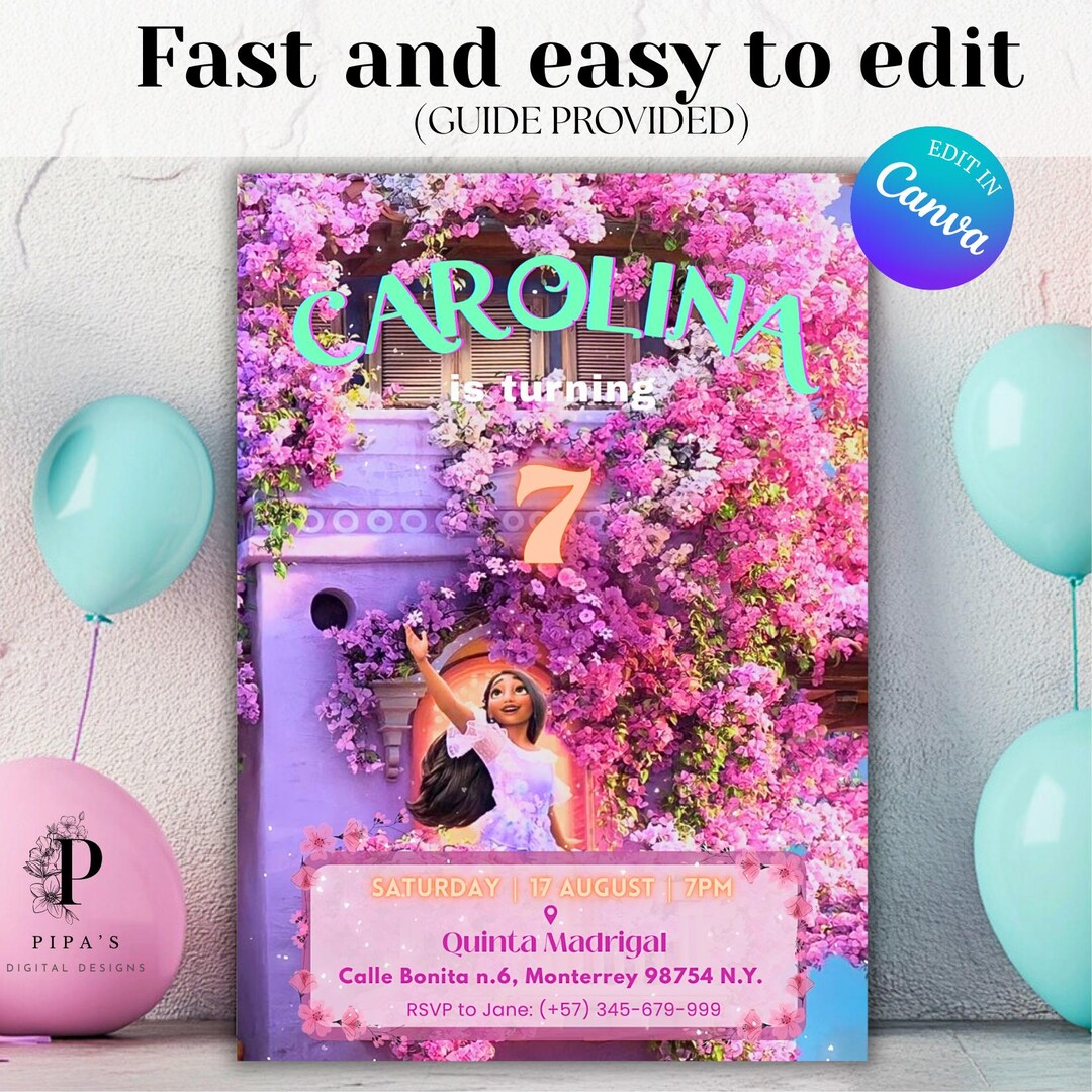 Editable Encanto Birthday Party Invitation Template Party Instant ...