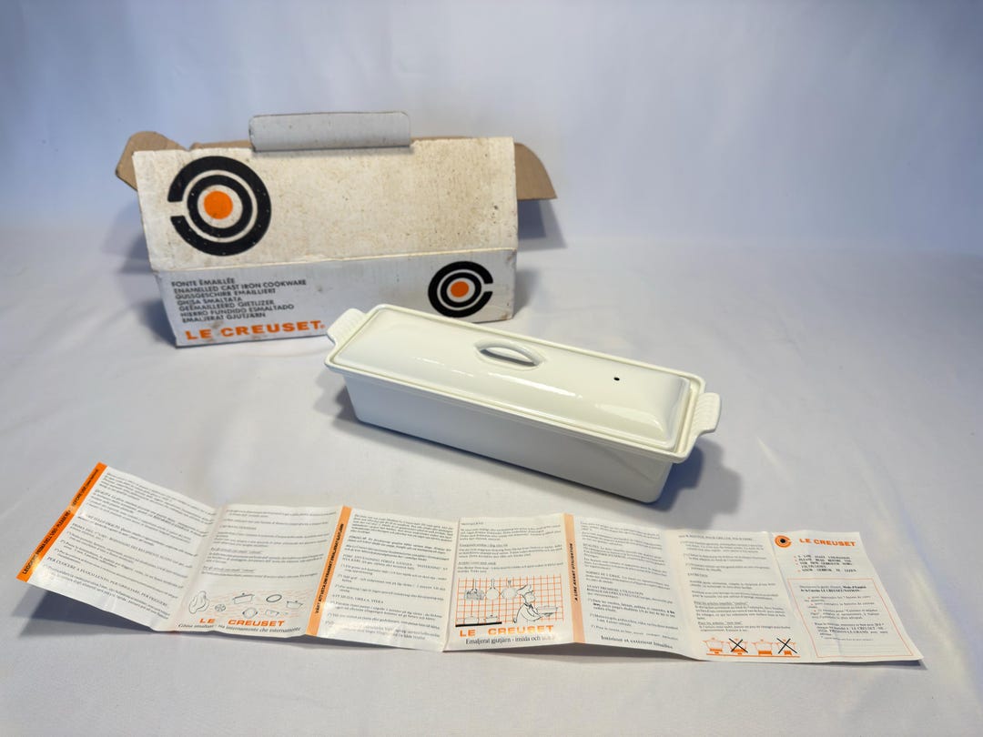 Vintage LE CREUSET Terrine a Pâté - Unused - White - 32 Cm - Etsy