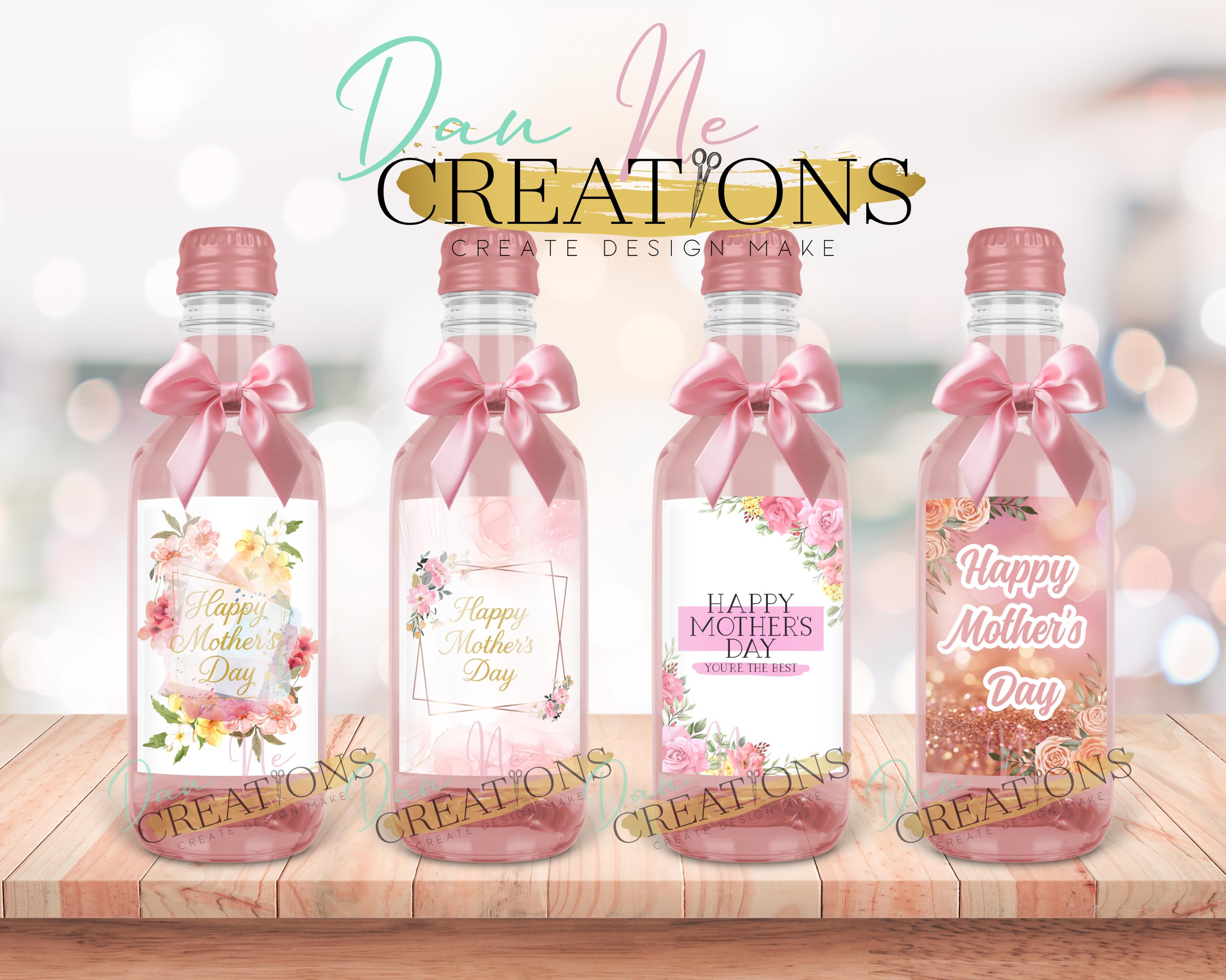 Pink Floral Mother’s Day Mini Wine Bottle Label Bundle - Etsy