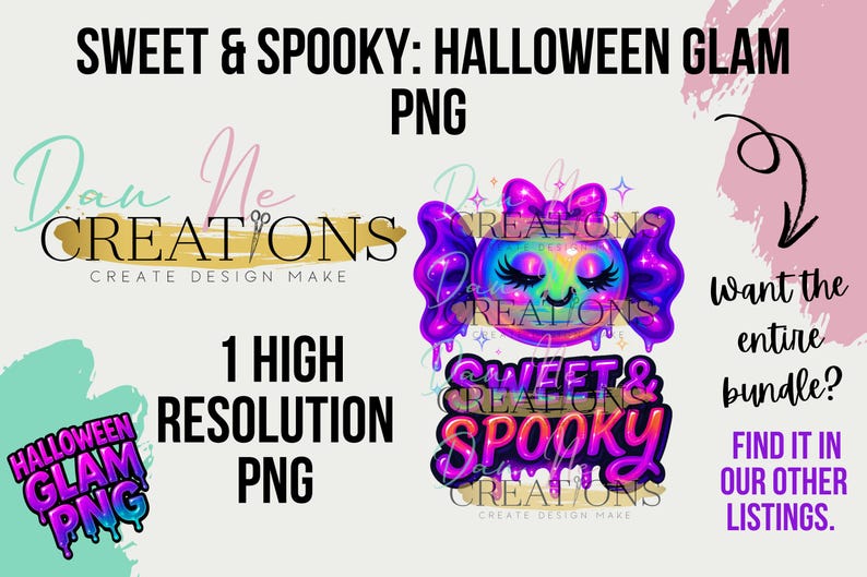 Sweet & Spooky Halloween PNG: Glam Clipart (digital Download) - Etsy